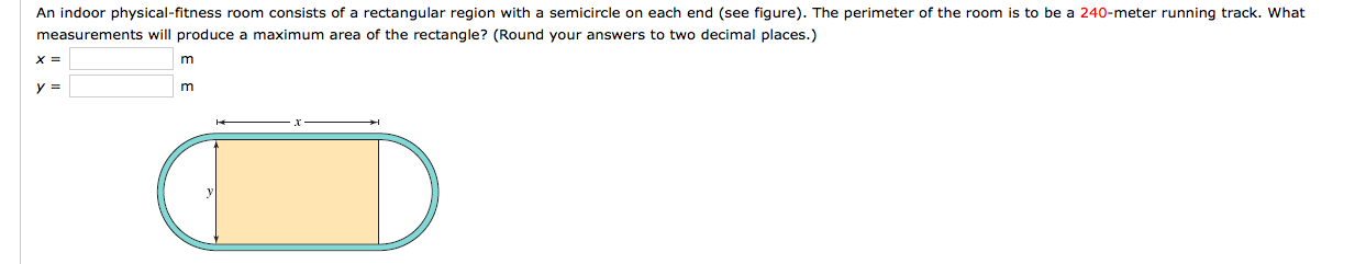 Solved An indoor physical fitness room consists of a | Chegg.com