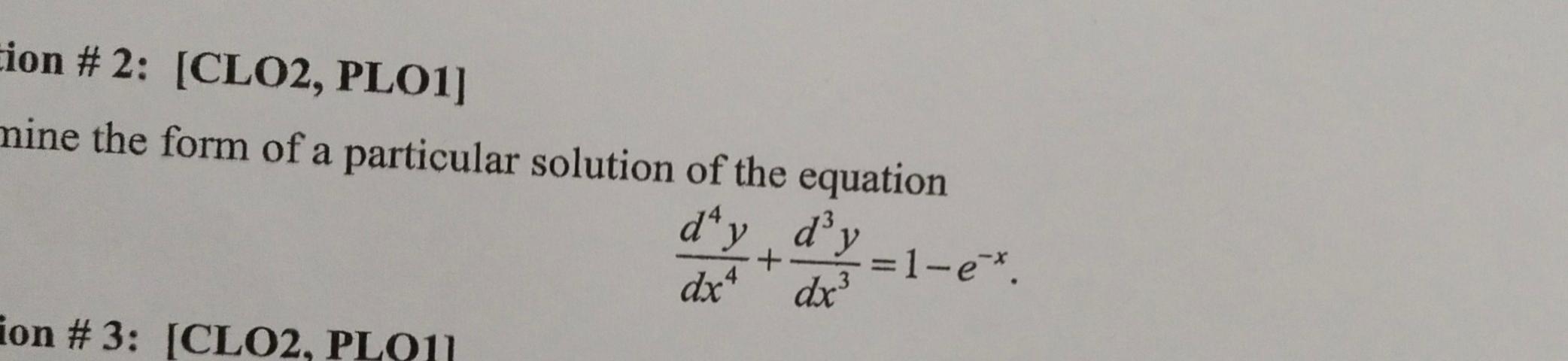 Solved cion #2: (CLO2, PLO1] mine the form of a particular | Chegg.com