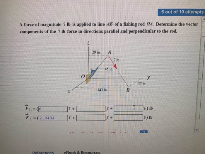 Solved The I component vectors are correct, but I cannot get | Chegg.com