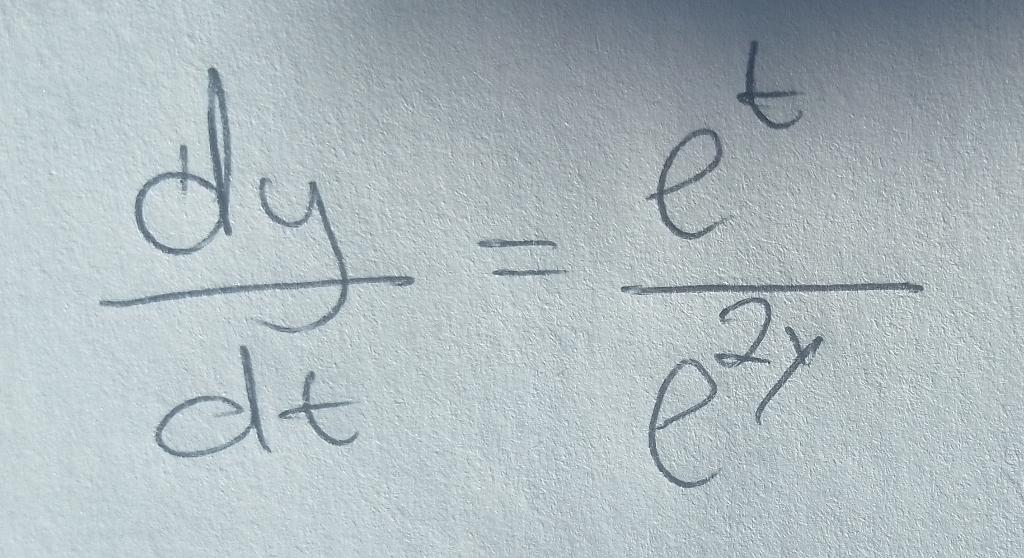 Solved dtdy=e2yet | Chegg.com