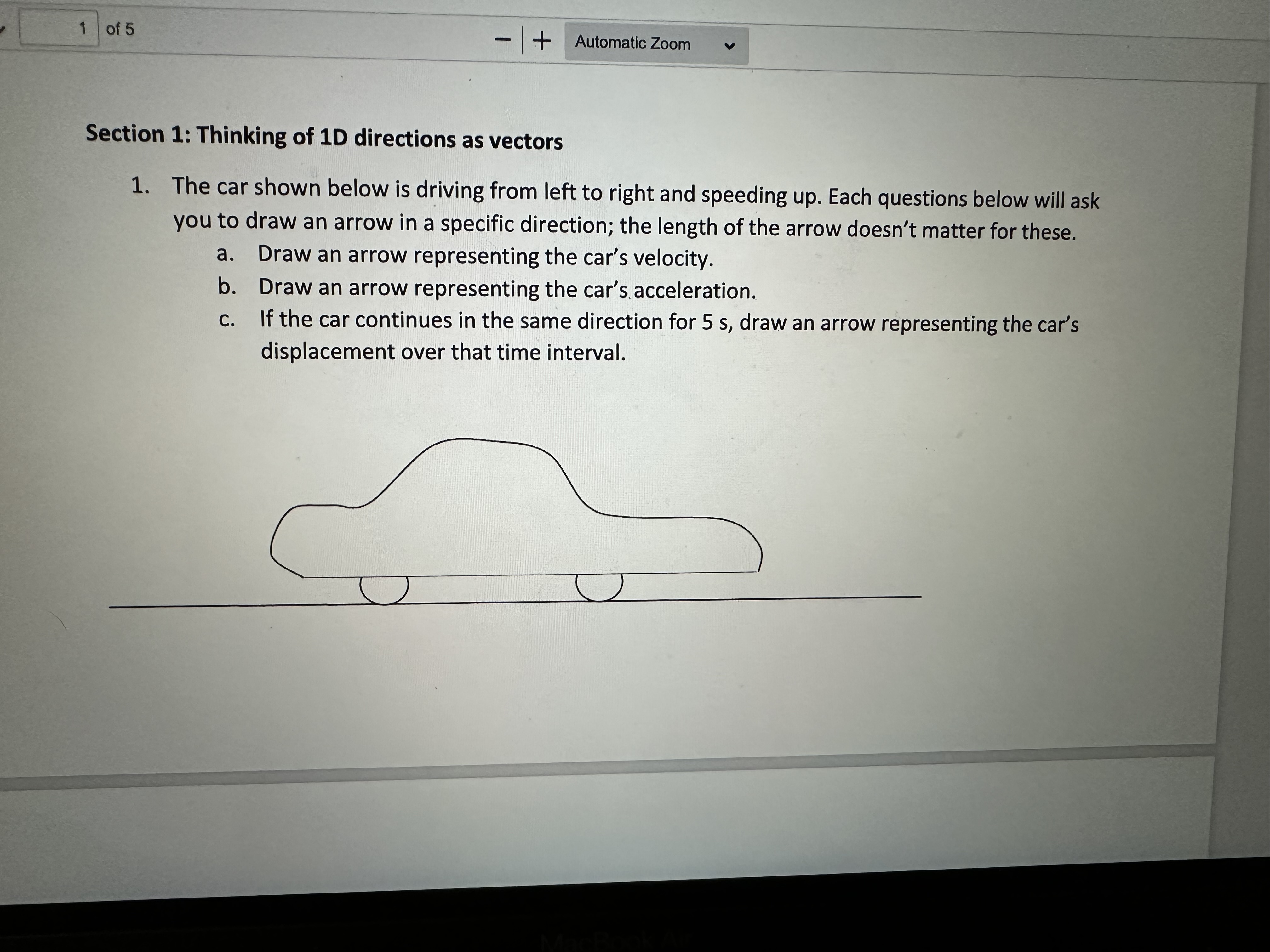 Solved Section 1: Thinking of 1D directions as vectors 1. | Chegg.com