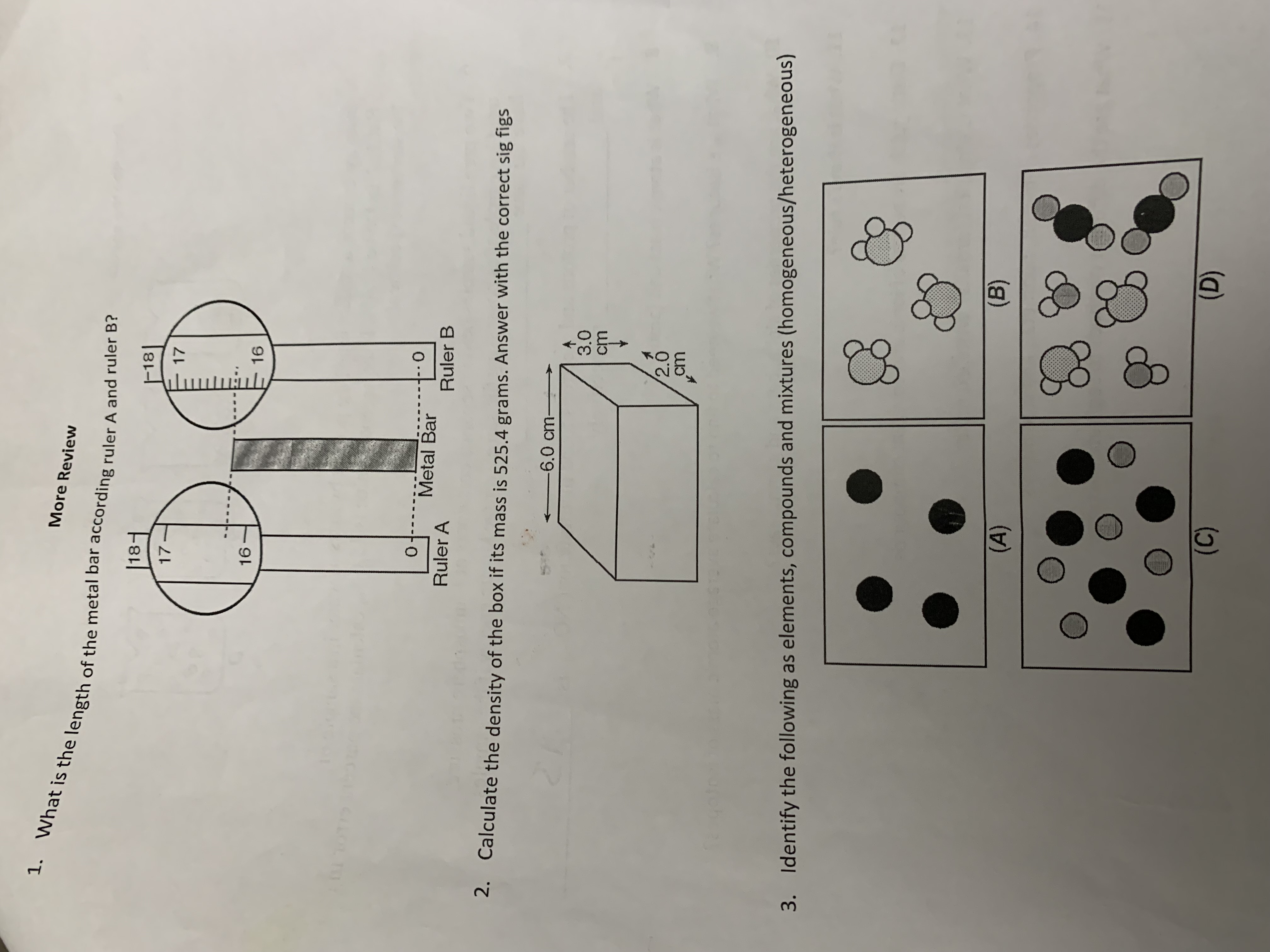 Solved Calculate the density of the box if its mass is 525.4 | Chegg.com