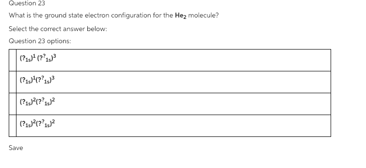 Solved Question 23 What is the ground state electron | Chegg.com