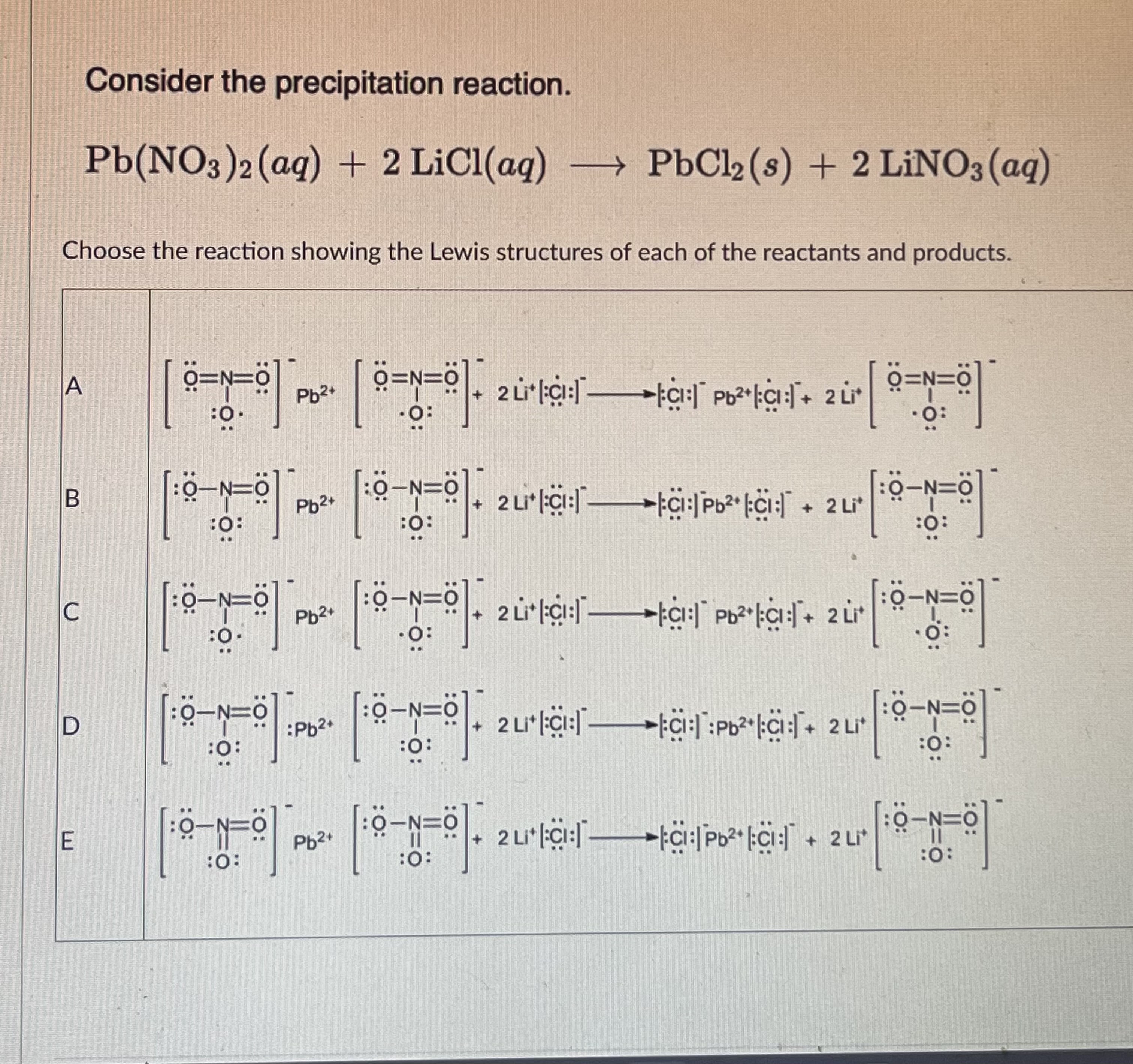 Solved Consider the precipitation reaction. | Chegg.com