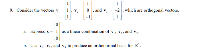 Consider the vectors \\( | Chegg.com