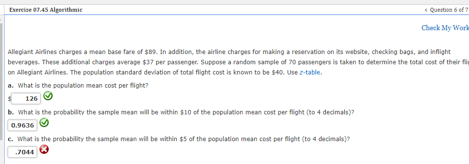 Solved Exercise 07.45 Algorithmic Question 6 of 7 Check My | Chegg.com