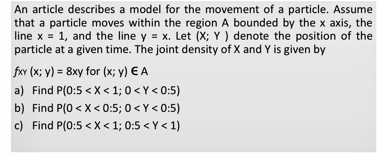Solved An article describes a model for the movement of a | Chegg.com