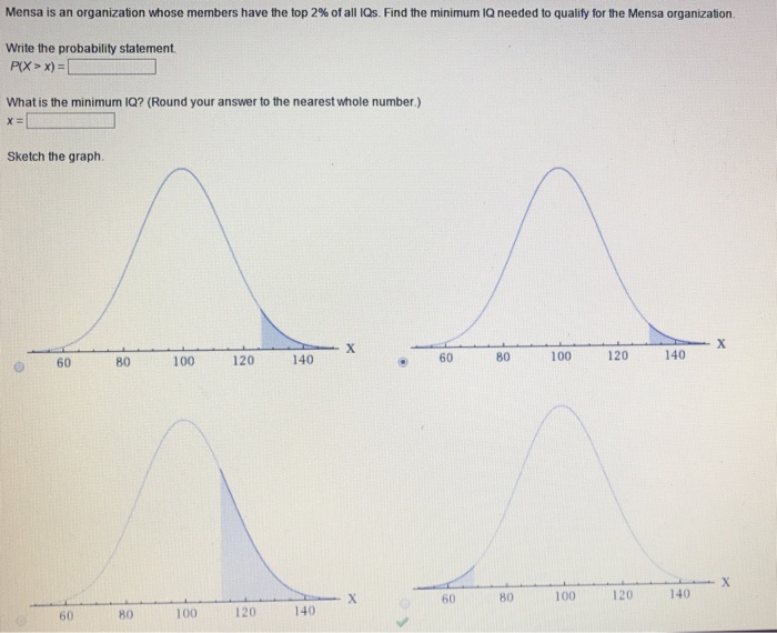 Solved IQ is normally distributed with a mean of 100 and a | Chegg.com