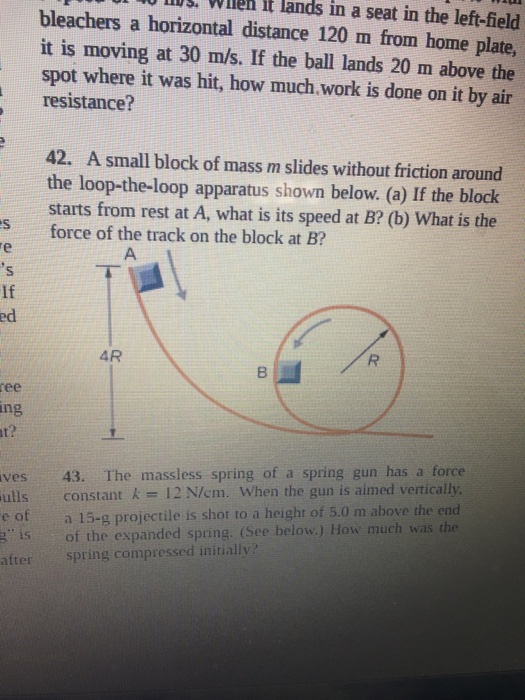 Solved A small block of mass m slides without friction | Chegg.com
