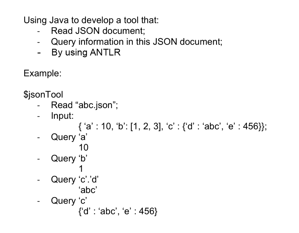 Solved Using Java to develop a tool that: Read JSON | Chegg.com