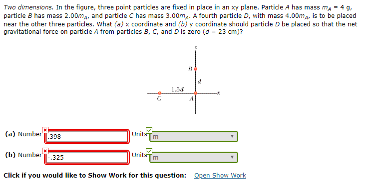 Solved Two dimensions. In the figure, three point particles | Chegg.com