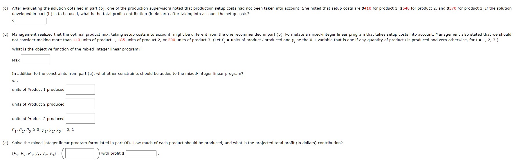 (a) Formulate a linear programming model for | Chegg.com