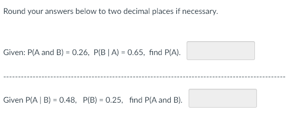 Solved Round your answers below to two decimal places if | Chegg.com