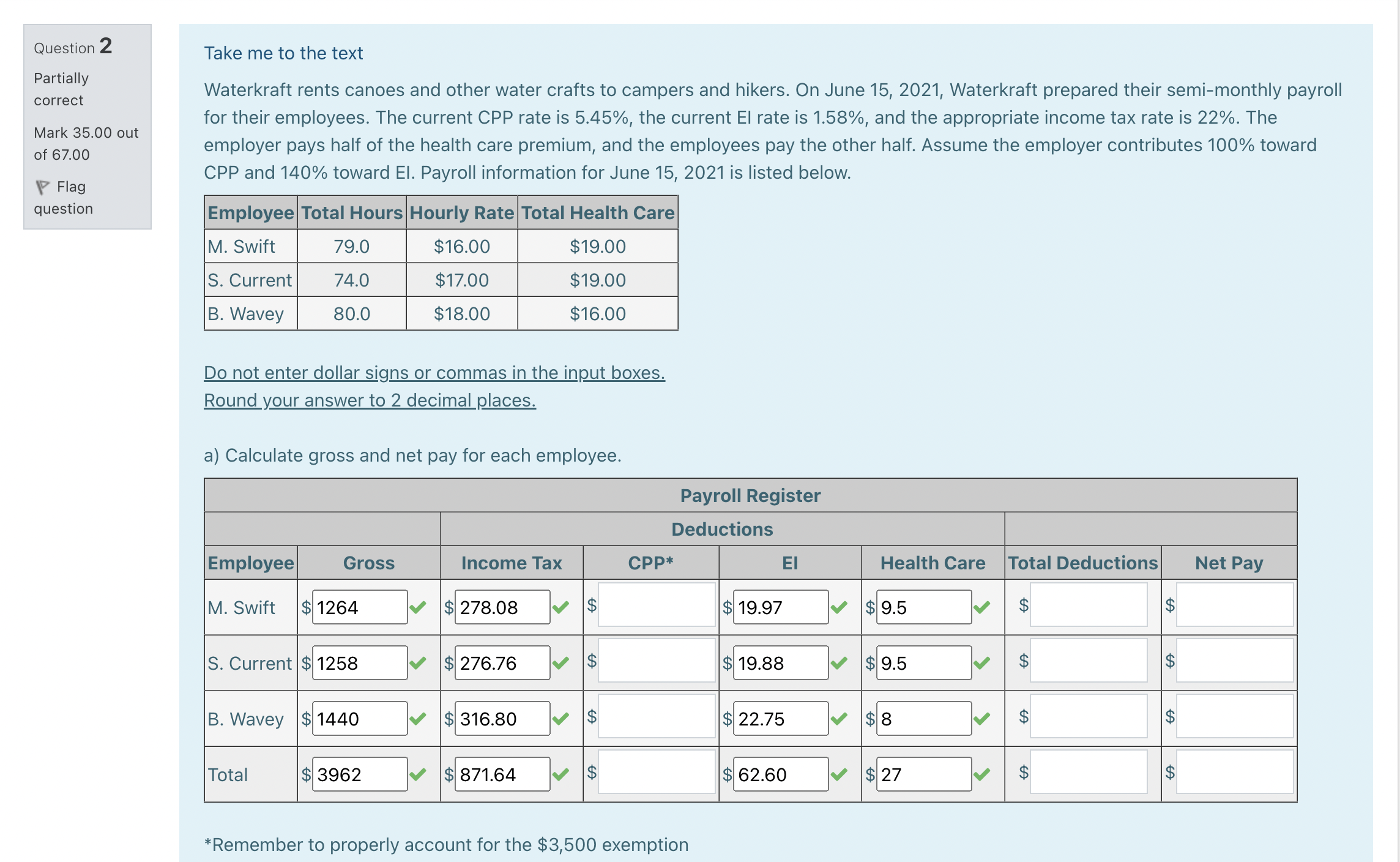 Solved \r\nb) Calculate the employer | Chegg.com