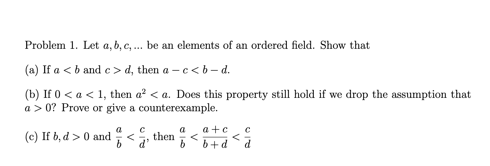 Solved Problem 1. Let a, b, c, ... be an elements of an | Chegg.com