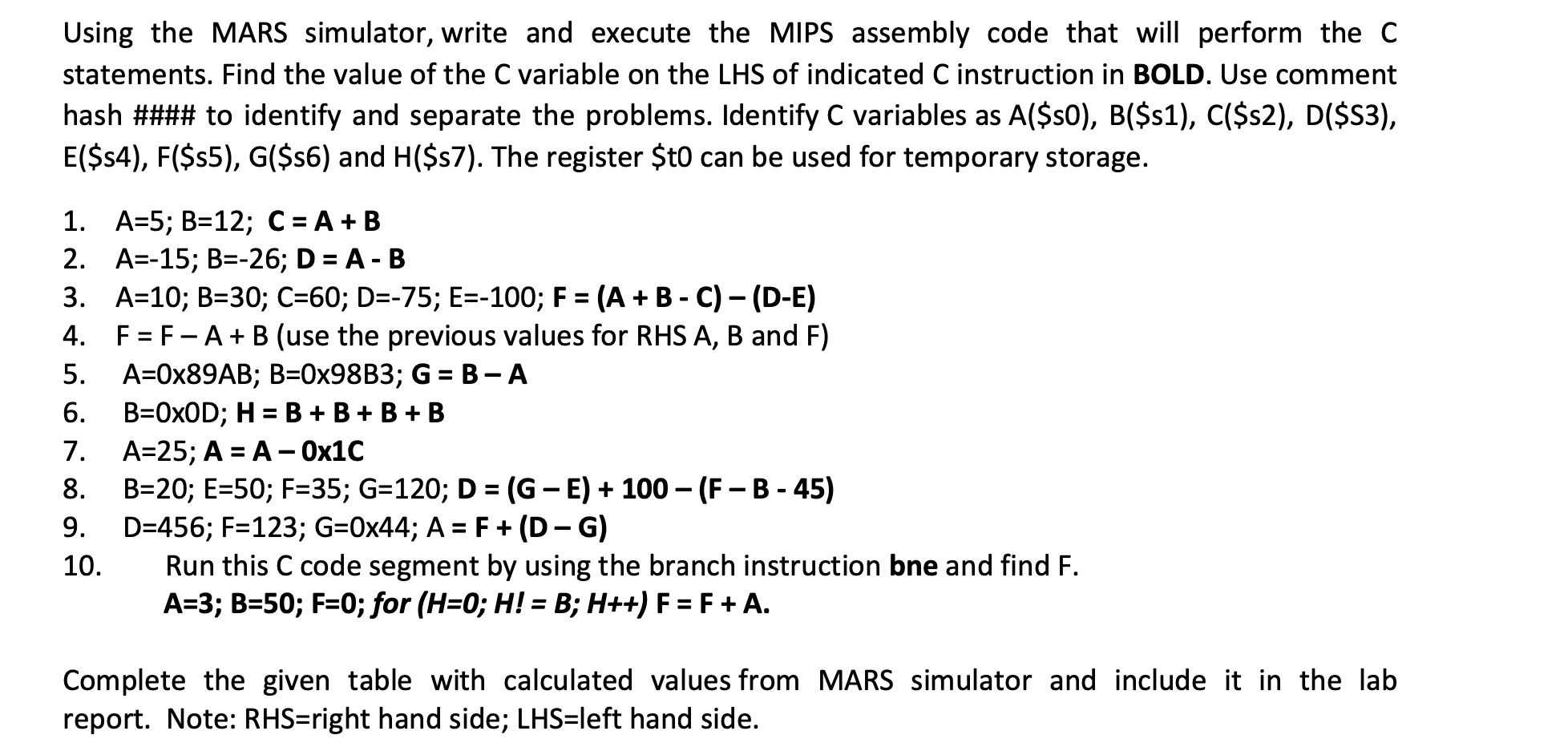Solved Using the MARS simulator, write and execute the MIPS | Chegg.com Solved Using the MARS simulator, write and execute the MIPS | Chegg.com