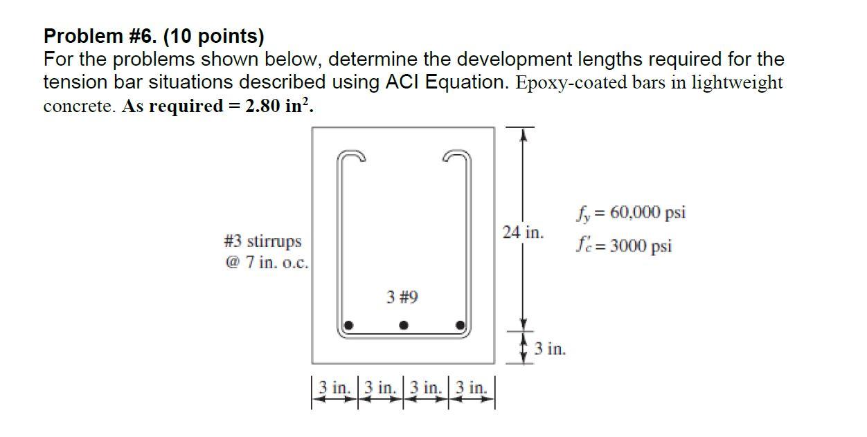 Solved Problem #6. (10 points) For the problems shown below, | Chegg.com