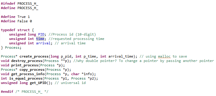 Scheduling Algorithm. Can you help with this C | Chegg.com