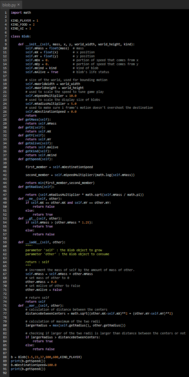 Solved Exercise: Blob Direction Description For this | Chegg.com