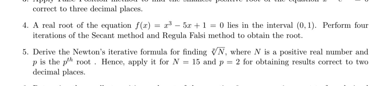 Solved A real root of the equation f(x)=x3-5x+1=0 ﻿lies in | Chegg.com