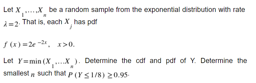 Solved Let X1,…,Xn be a random sample from the exponential | Chegg.com
