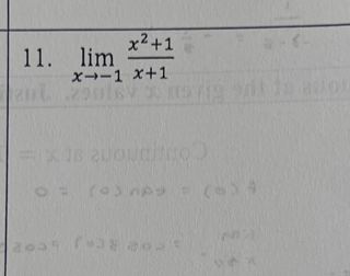 limx→−1x+1x2+1 | Chegg.com