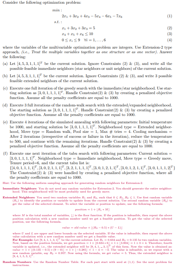 Solved Consider the following optimization problem: min: | Chegg.com