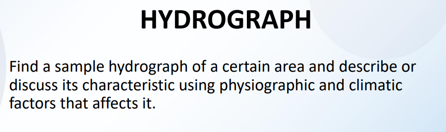 Solved HYDROGRAPH Find a sample hydrograph of a certain area | Chegg.com