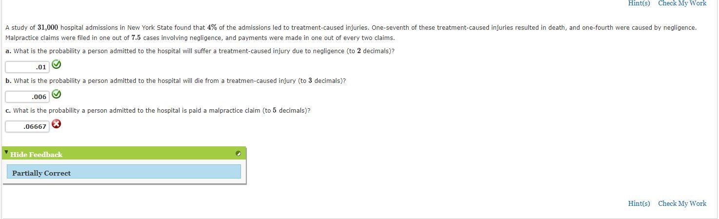 Solved Malpractice claims were filed in one out of 7.5 cases | Chegg.com