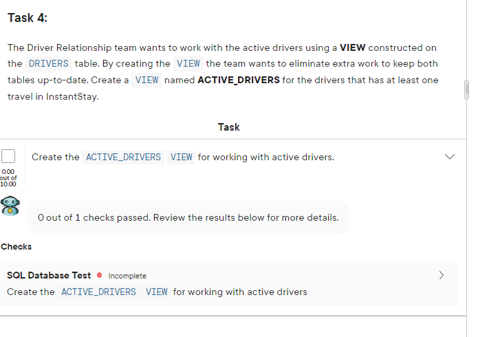 Solved Task 4: The Driver Relationship team wants to work | Chegg.com