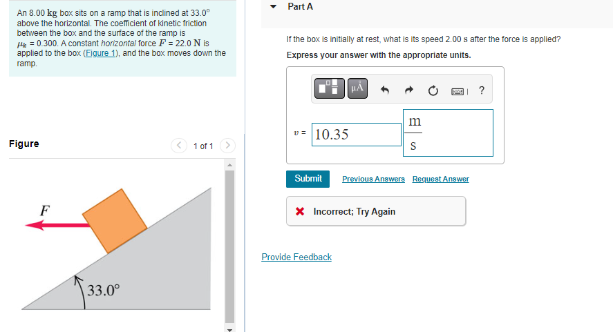 Solved An 8.00 kg box sits on a ramp that is inclined at | Chegg.com