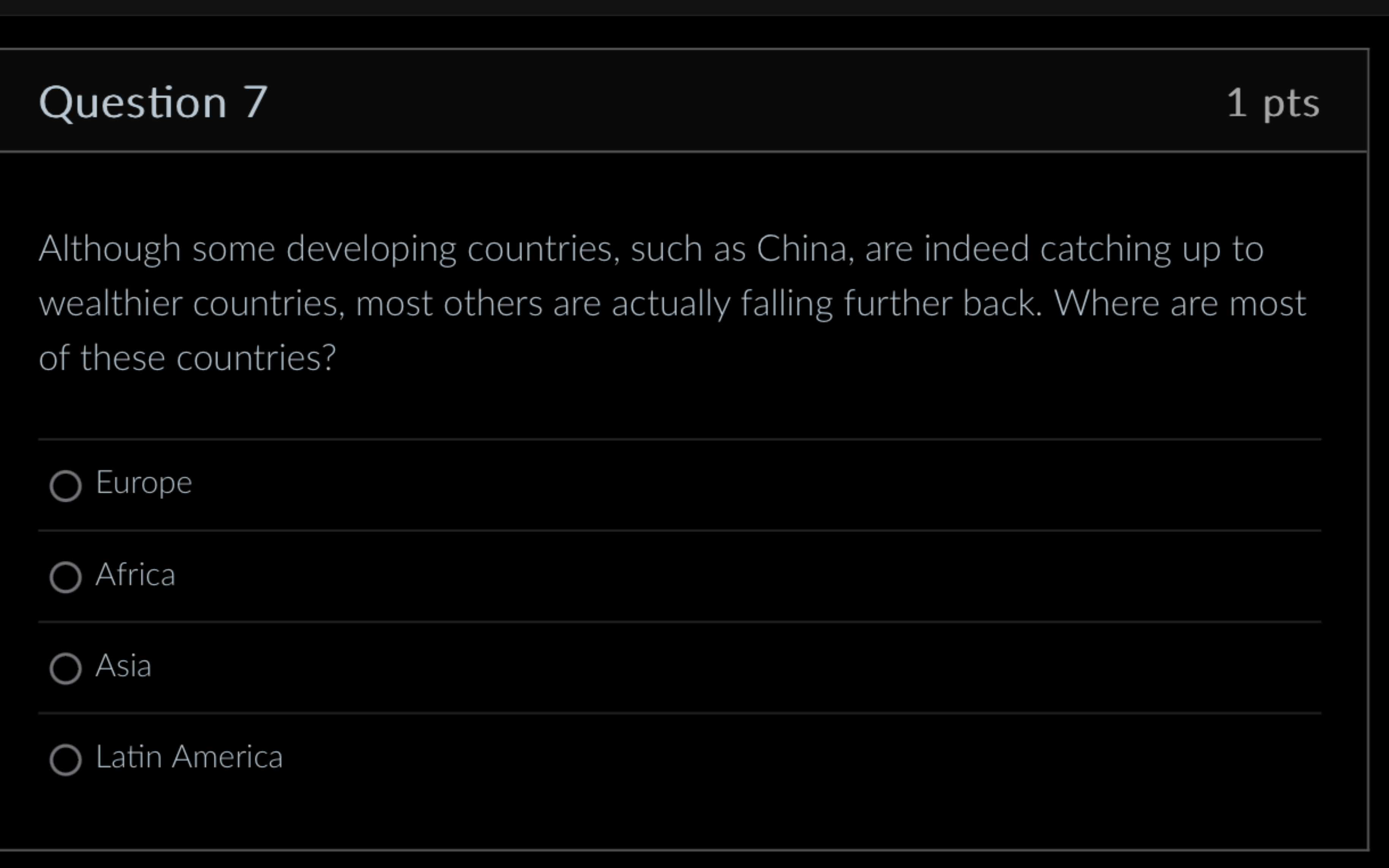 Solved Question 7Although some developing countries, such as | Chegg.com
