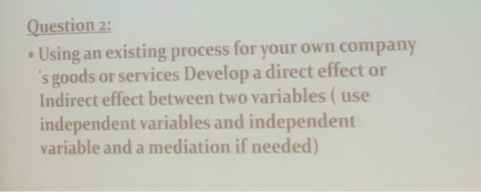 Solved Question 1 Choose an existing process for your own | Chegg.com