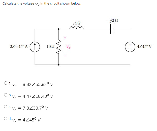Solved Calculate the voltage Vy in the circuit shown below: | Chegg.com