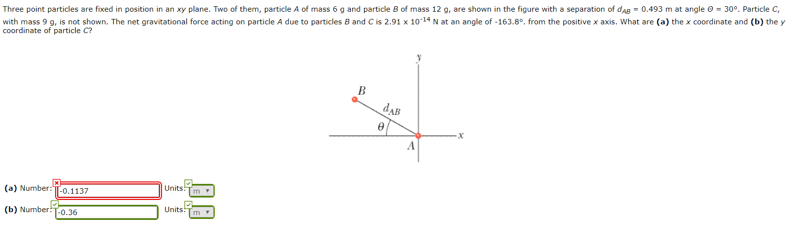 Solved Three point particles are fixed in position in an xy | Chegg.com