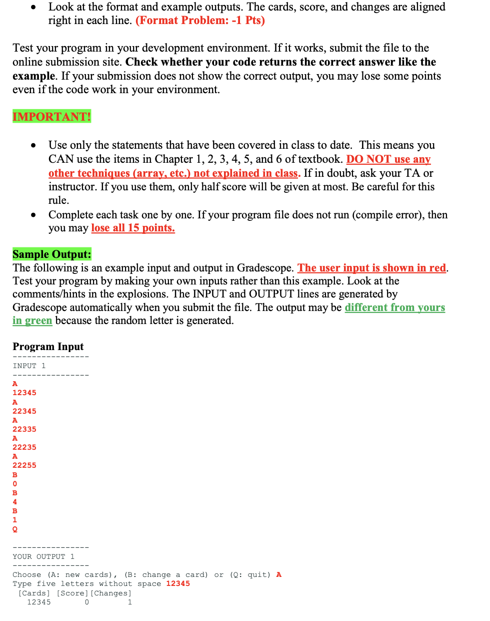 Solved Programming (20 pts) Write a program called | Chegg.com