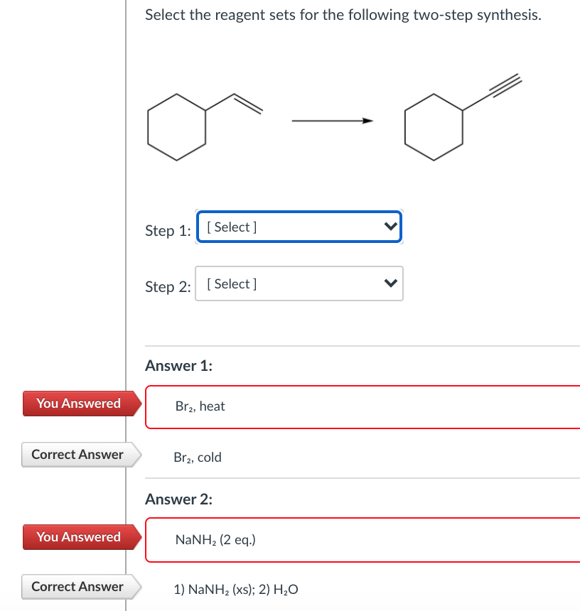 Solved Select the reagent sets for the following two-step | Chegg.com Solved Select the reagent sets for the following two-step | Chegg.com