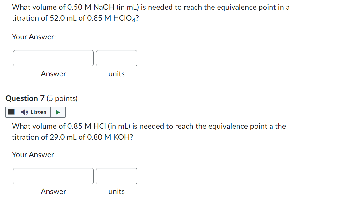 Solved What volume of 0.50MNaOH (in mL ) is needed to reach | Chegg.com