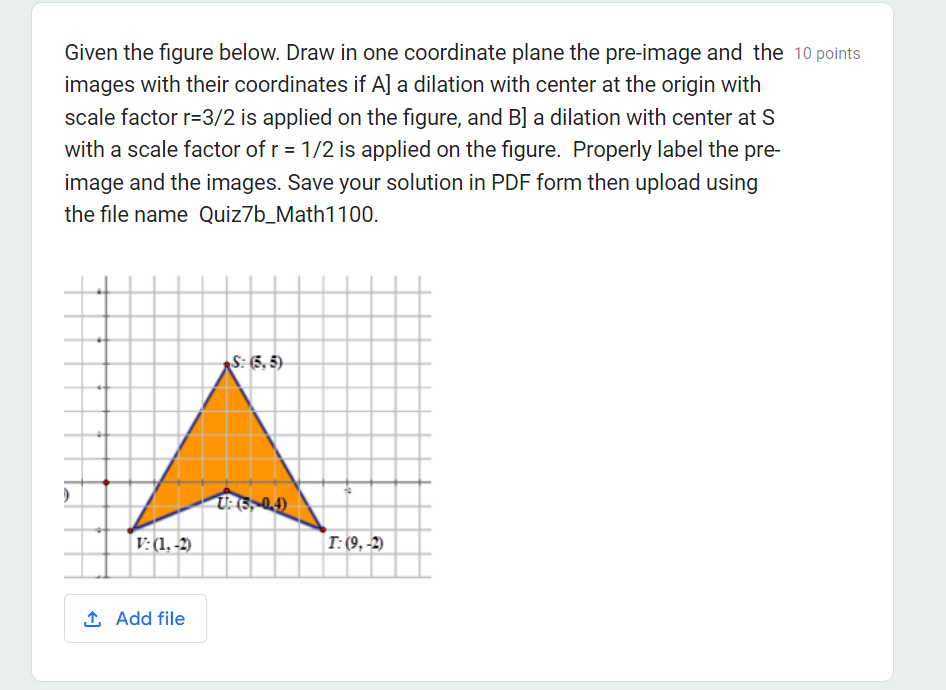 Given the figure below. Draw in one coordinate plane | Chegg.com