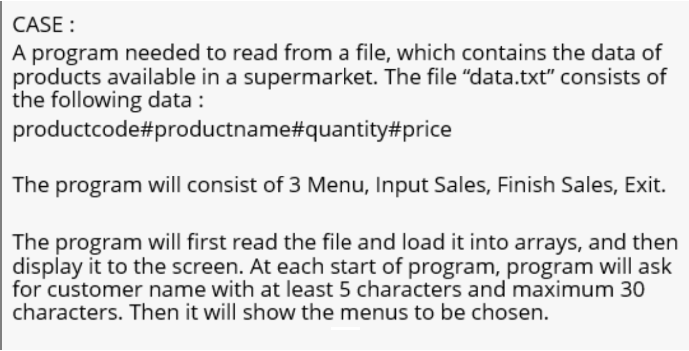 Solved CASE : A program needed to read from a file, which | Chegg.com