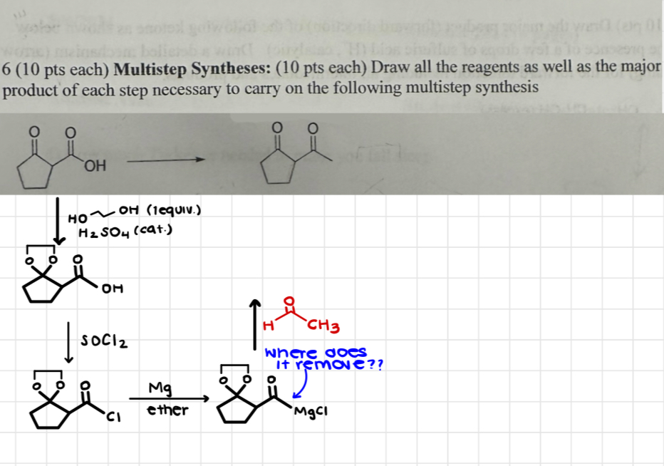 Solved 6 (10pts each) ﻿Multistep Syntheses: (10 ﻿pts each) | Chegg.com