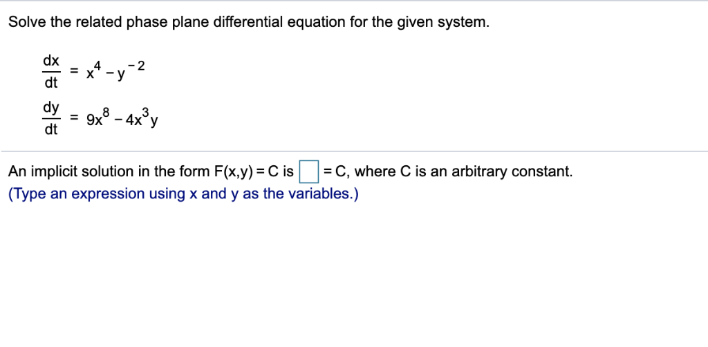 Solved Solve the related phase plane differential equation | Chegg.com