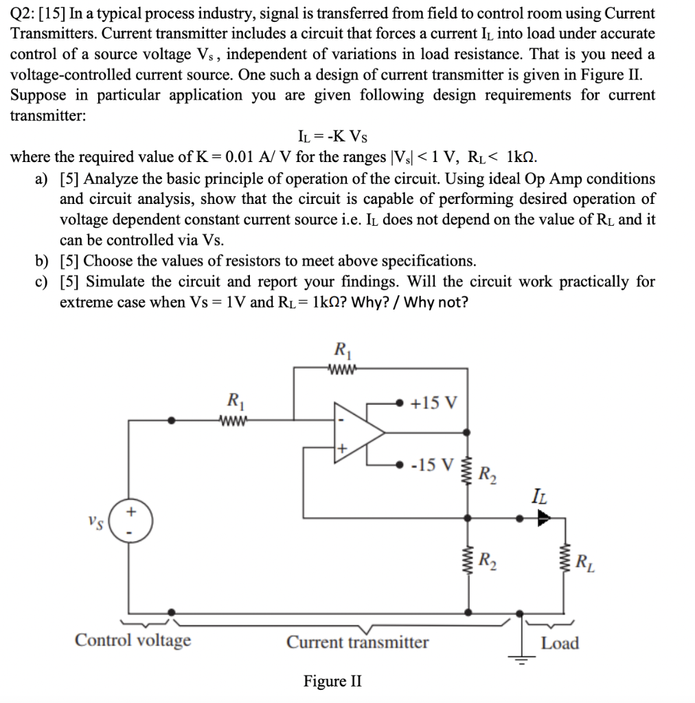 Solved Q2: [15] In a typical process industry, signal is | Chegg.com
