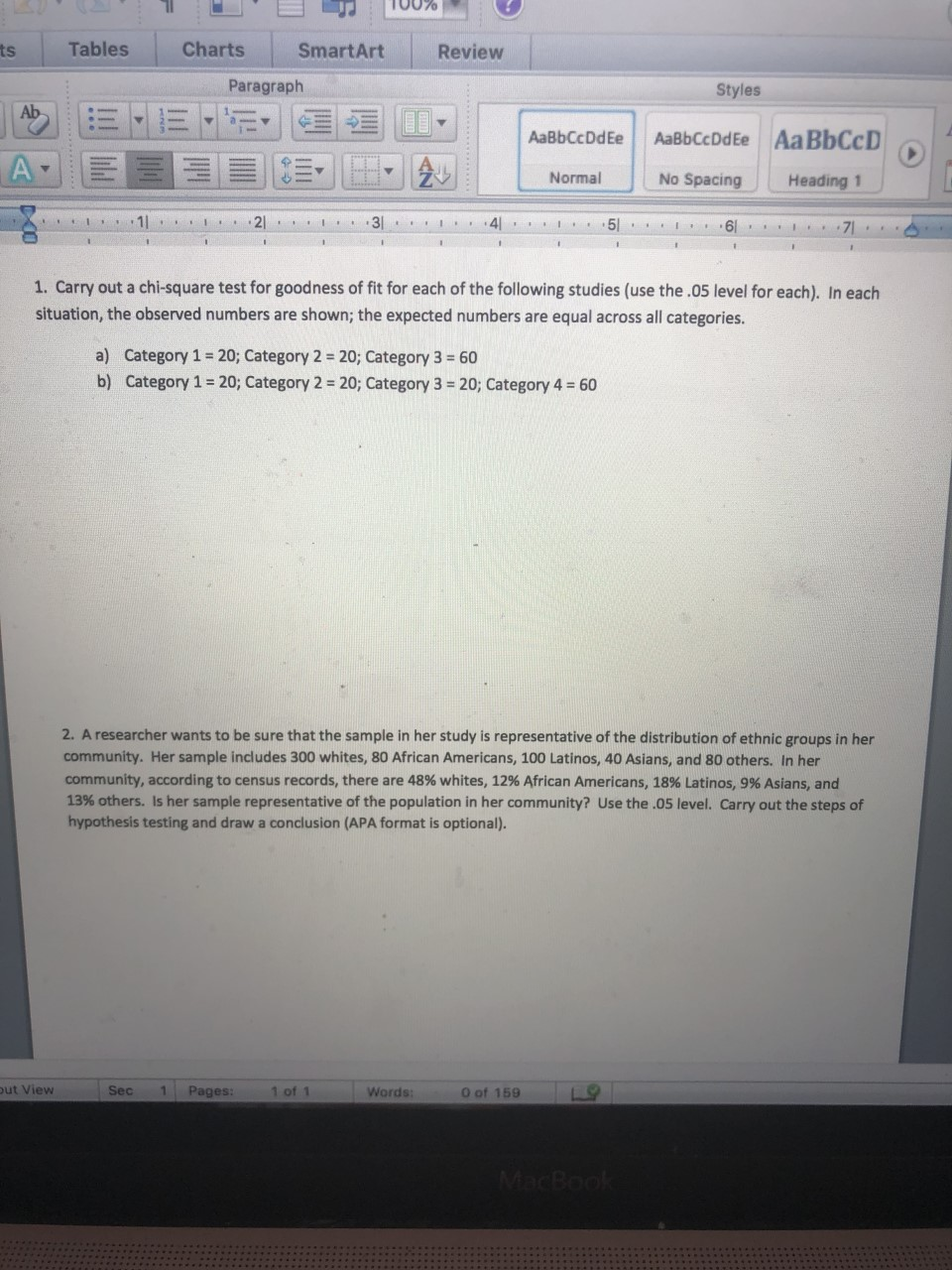 Solved ts Tables Charts SmartArt Review Paragraph Styles Ab | Chegg.com