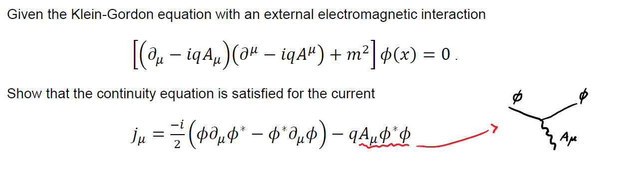 Solved Given the Klein-Gordon equation with an external | Chegg.com