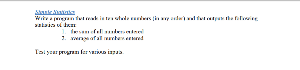 Solved Simple Statistics code not working correctly, I don't | Chegg.com