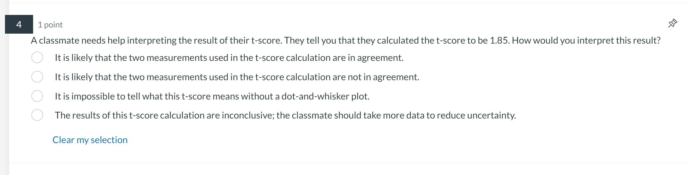 Solved 1 point A classmate needs help interpreting the | Chegg.com