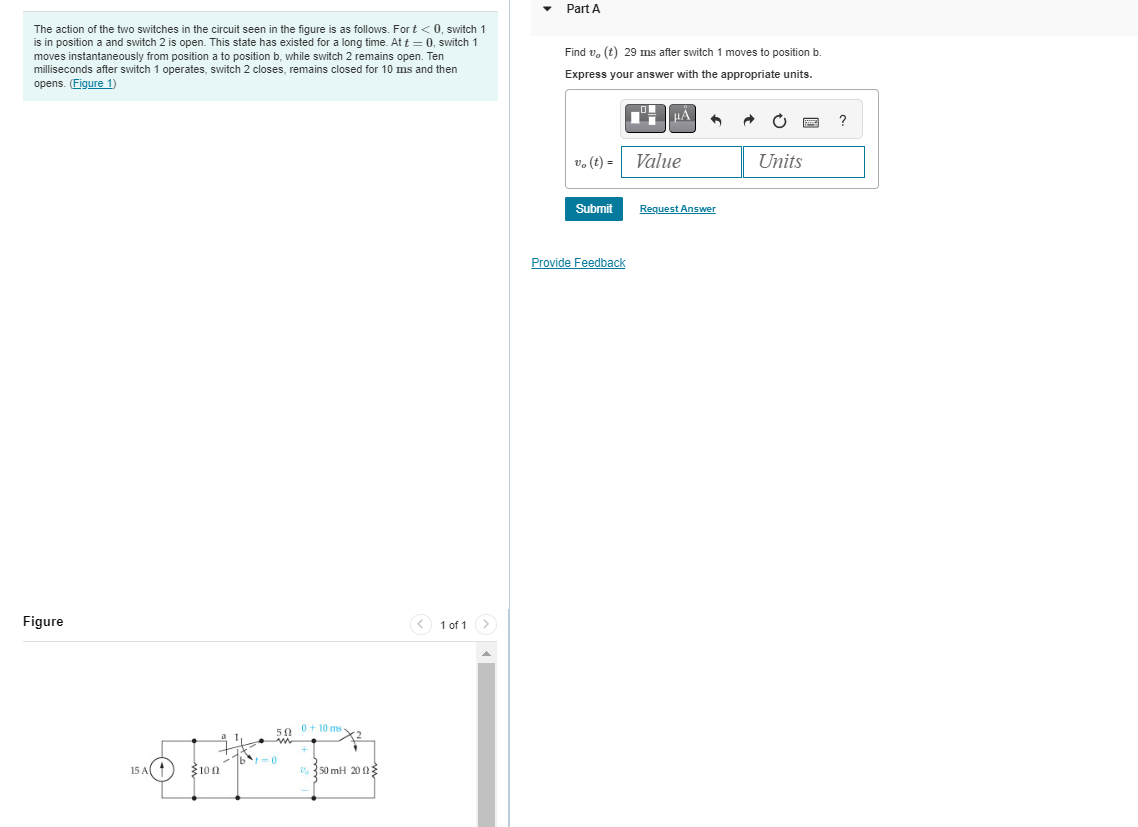 Solved The action of the two switches in the circuit seen in | Chegg.com