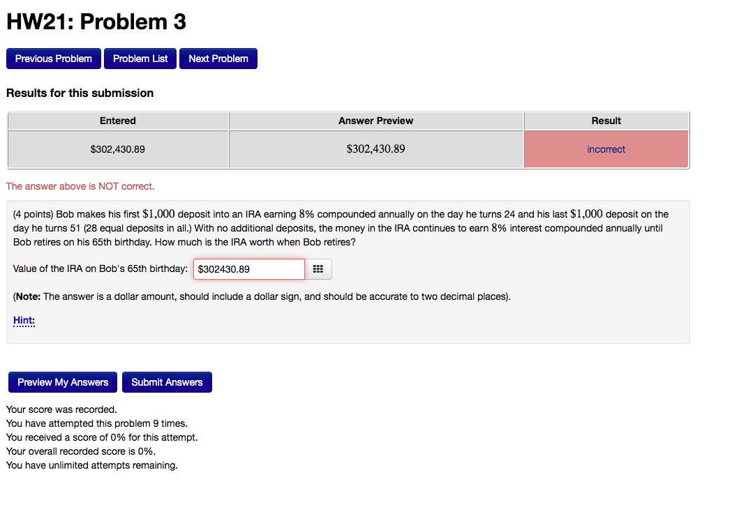 Solved HW21: Problem 3 Previous Problem Problem List Next | Chegg.com