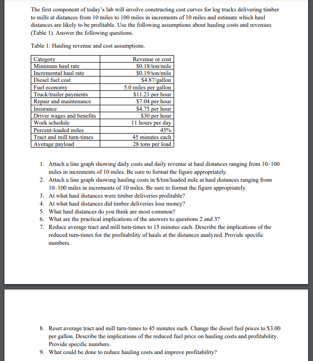 The first component of today's lab will involve | Chegg.com